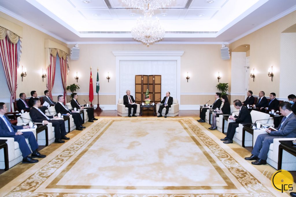 Chief Executive, Mr Ho Iat Seng, , meets with the President of the ...
