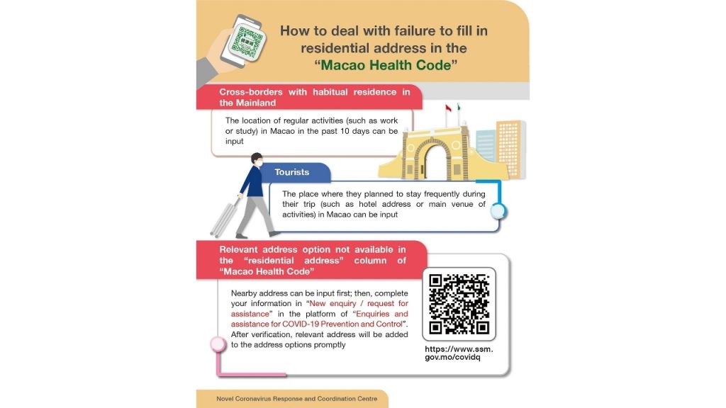 How to deal with failure to fill in residential address in the “Macao ...