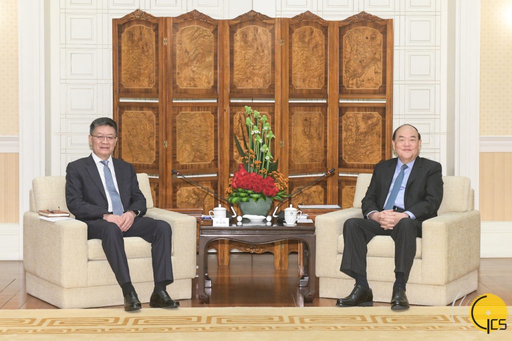 The Chief Executive, Mr Ho Iat Seng, meets with Deputy Secretary of the CPC Guangzhou Municipal ...