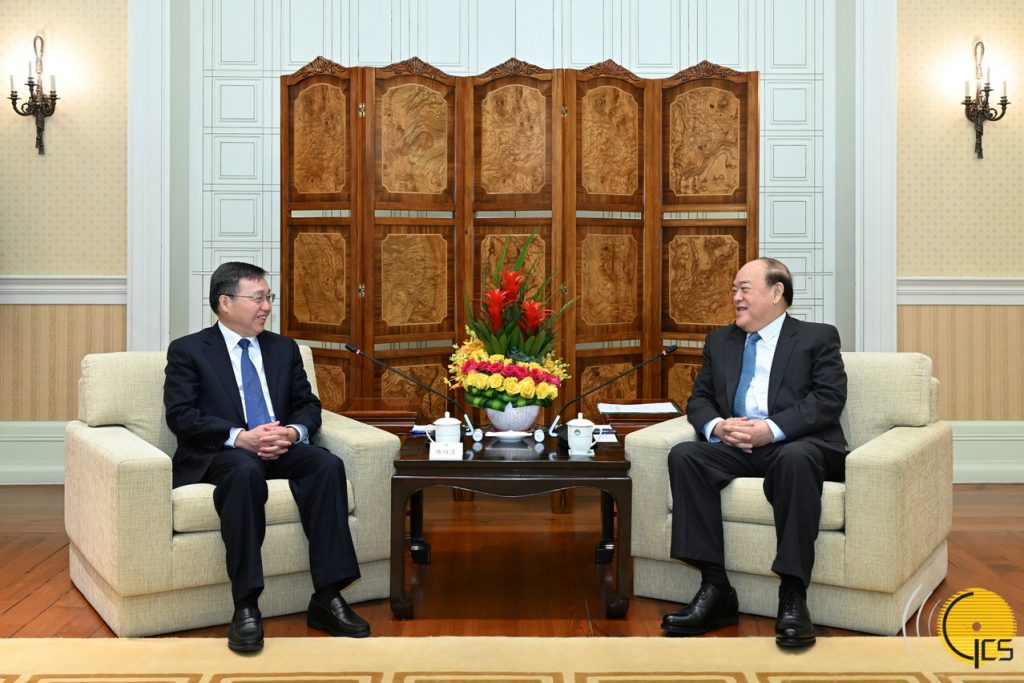 The Chief Executive, Mr Ho Iat Seng, meets with the Chairman of the ...