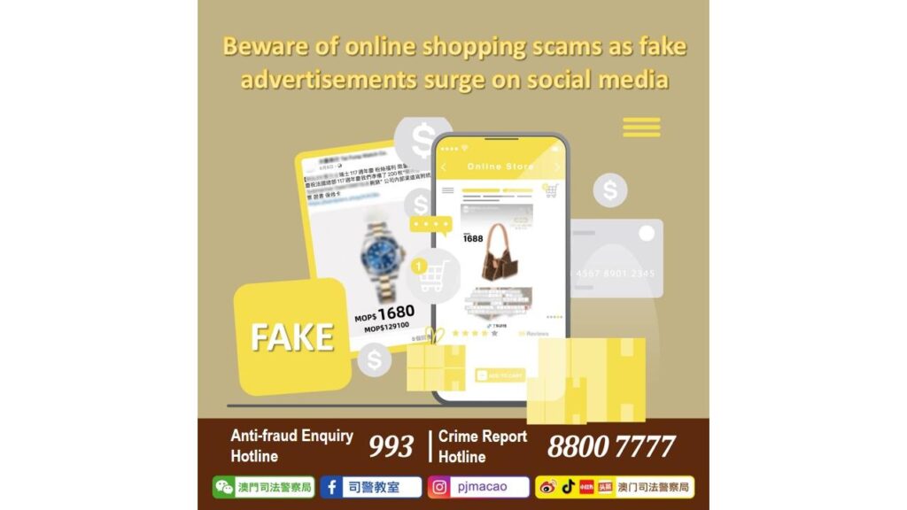 Take precautions against online shopping scams as fake advertisements ...