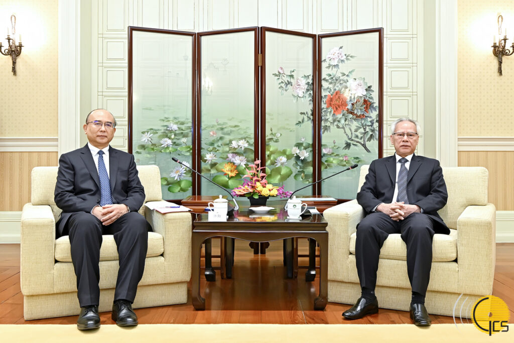 The Chief Executive, Mr Sam Hou Fai, meets with the Secretary of the ...
